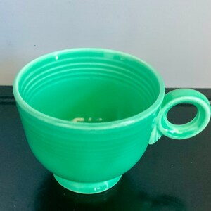 Rare Vintage Original Green Fiestaware Flat-bottom Cup & Matching ...