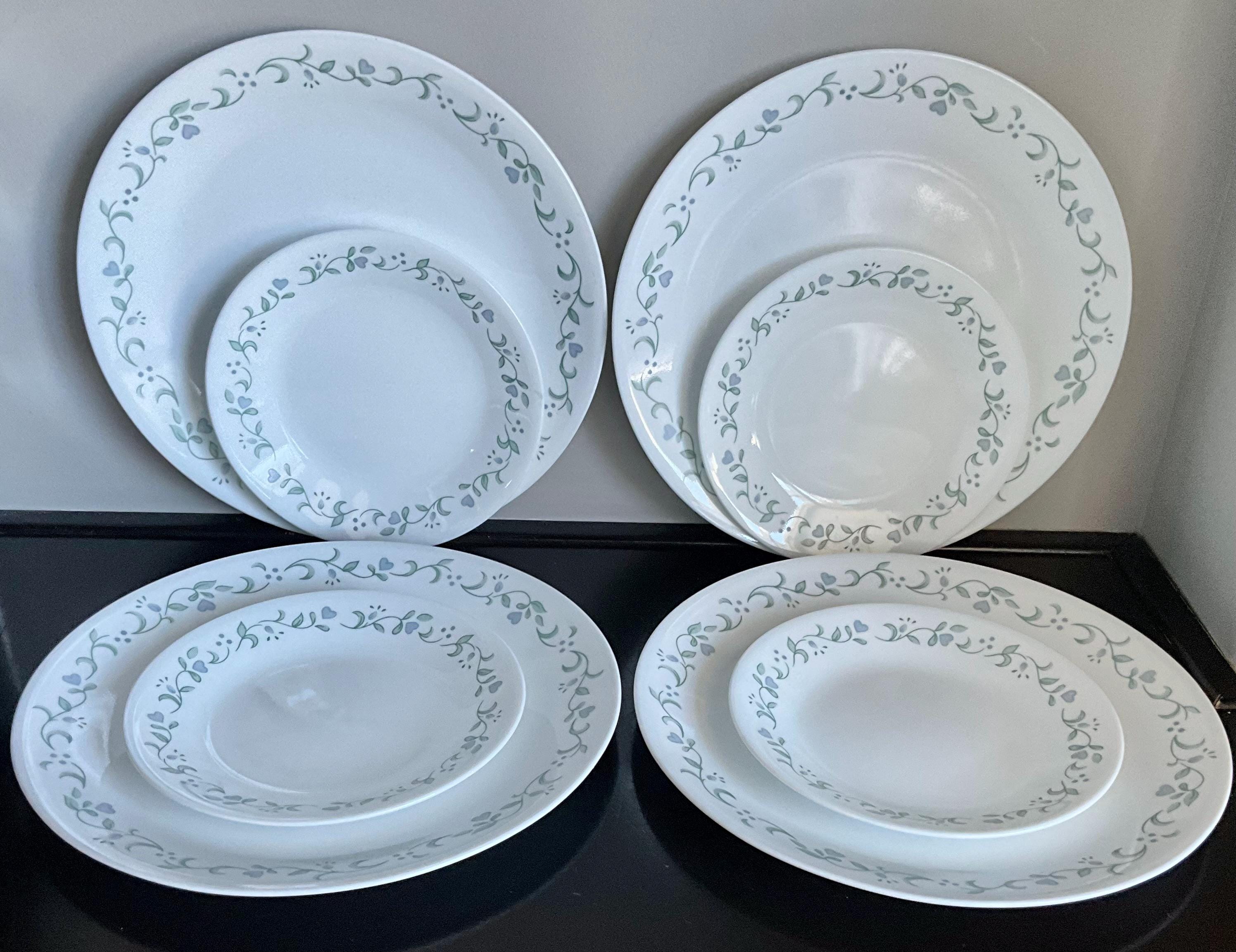 Corelle Country Cottage Plate Set: 4 Dinner & 4 Bread Plates - Etsy