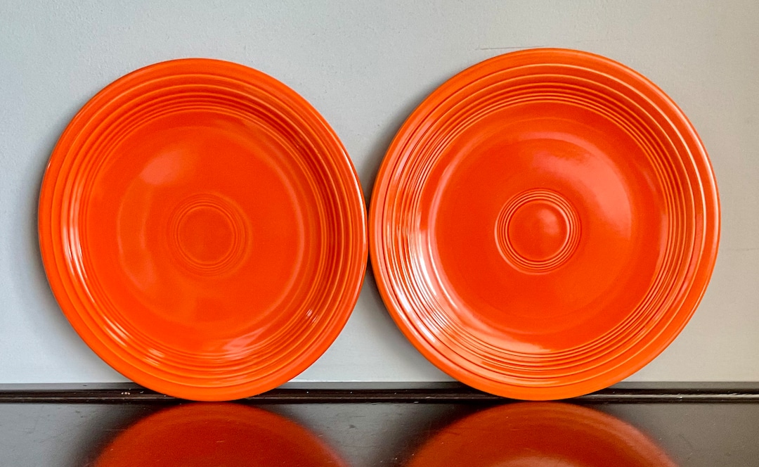 Set of 2 Vintage Radioactive Red Fiestaware Salad Plates — Free ...