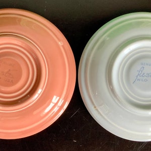 Set of All 5 Vintage 1950s Fiestaware Saucers -- Medium Green, Gray ...