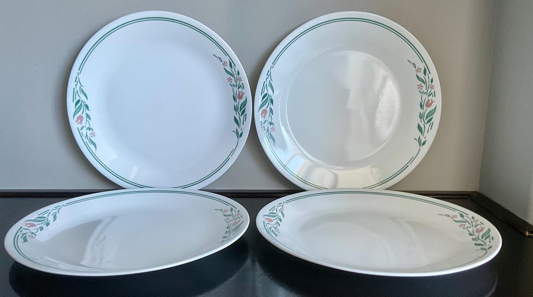 Corelle Rosemarie Dinner Plates, Set of 4 - Mauve Floral Design - Etsy