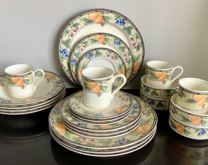 Set of 4 Mikasa Intaglio Garden Harvest 6-piece Place Settings ...