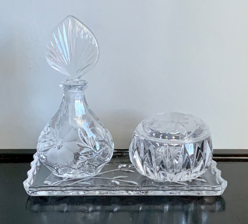 Vintage Princess House Lead Crystal 3-piece Vanity Set Free - Etsy