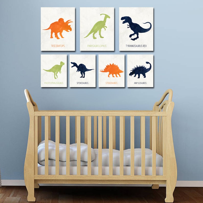 Dinosaur Art Dinosaur Decor Dinosaur Nursery Baby Boy | Etsy