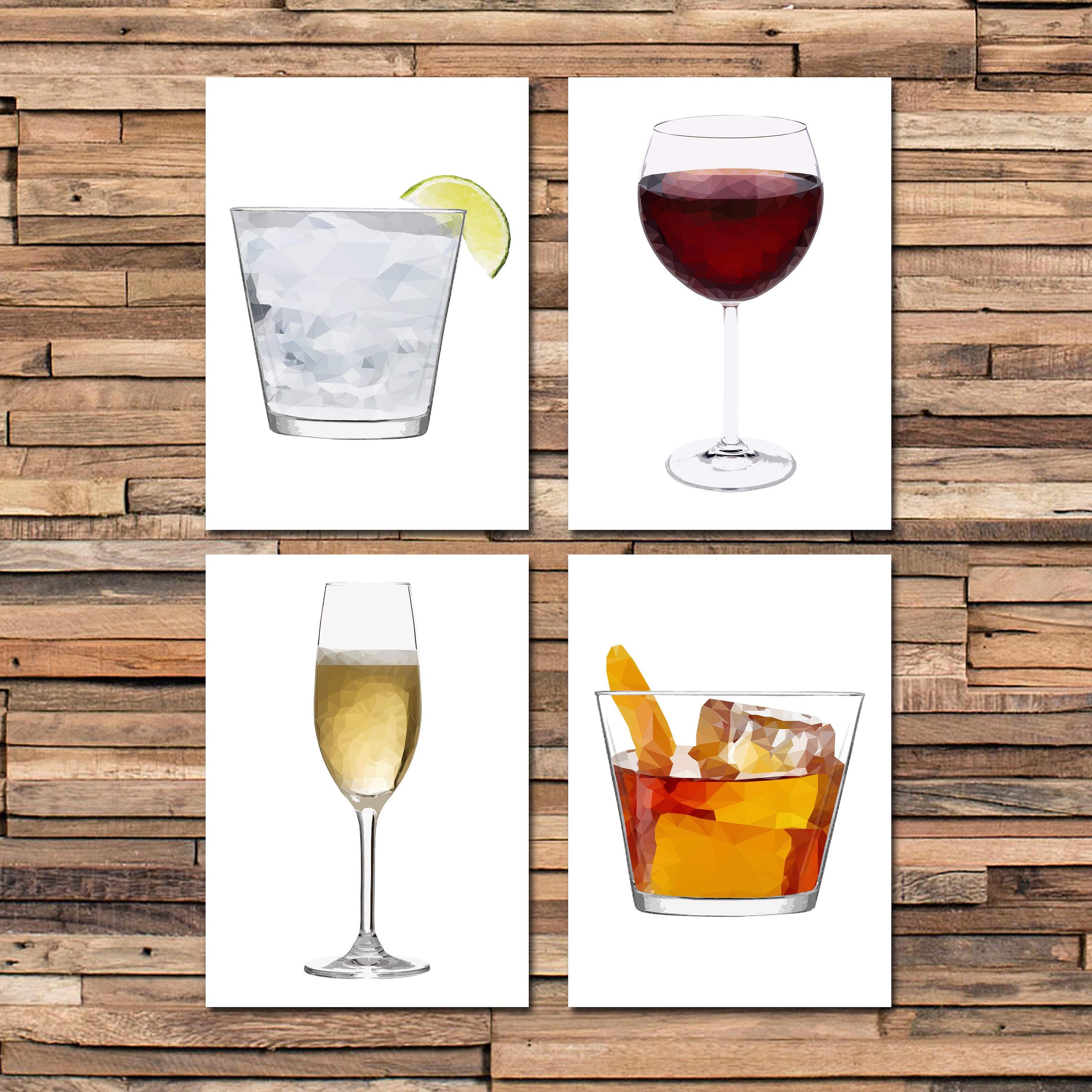 Custom Cocktail Art Wine Art Champagne Art Cocktail | Etsy