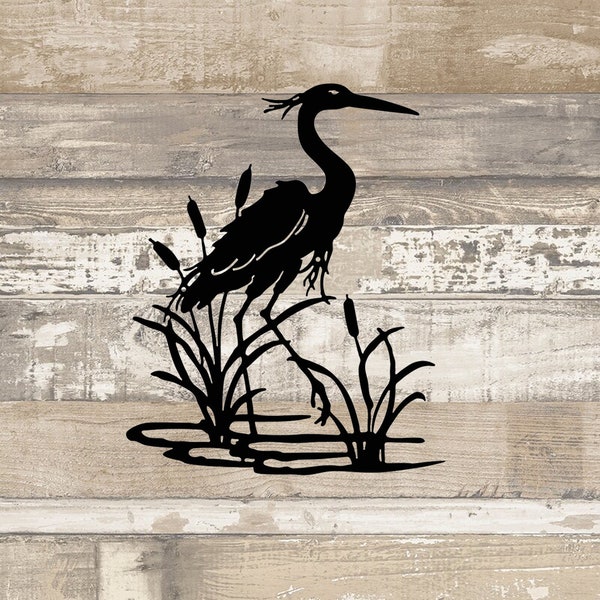 Metal Great Blue Heron Sign - Etsy