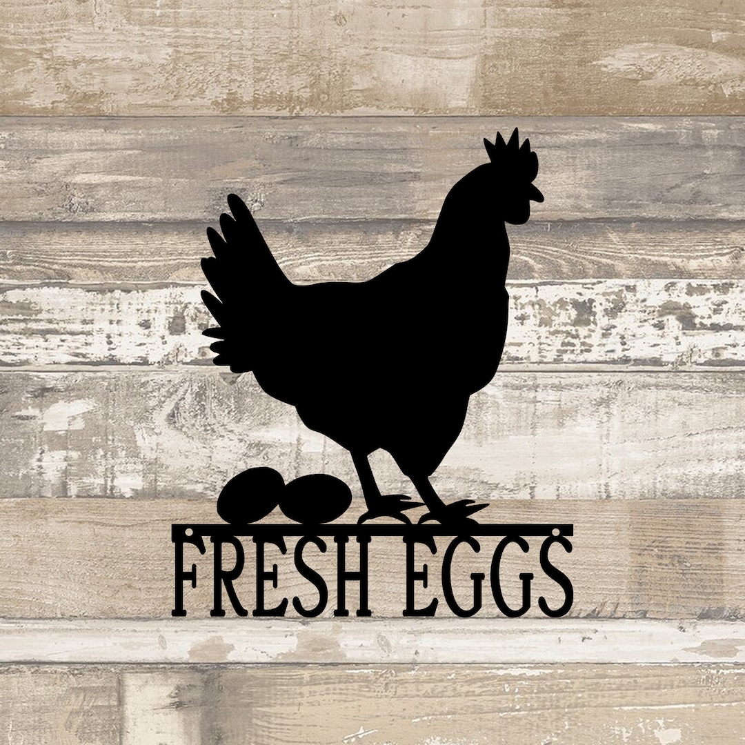 Chicken Fresh Eggs Metal Sign - Etsy