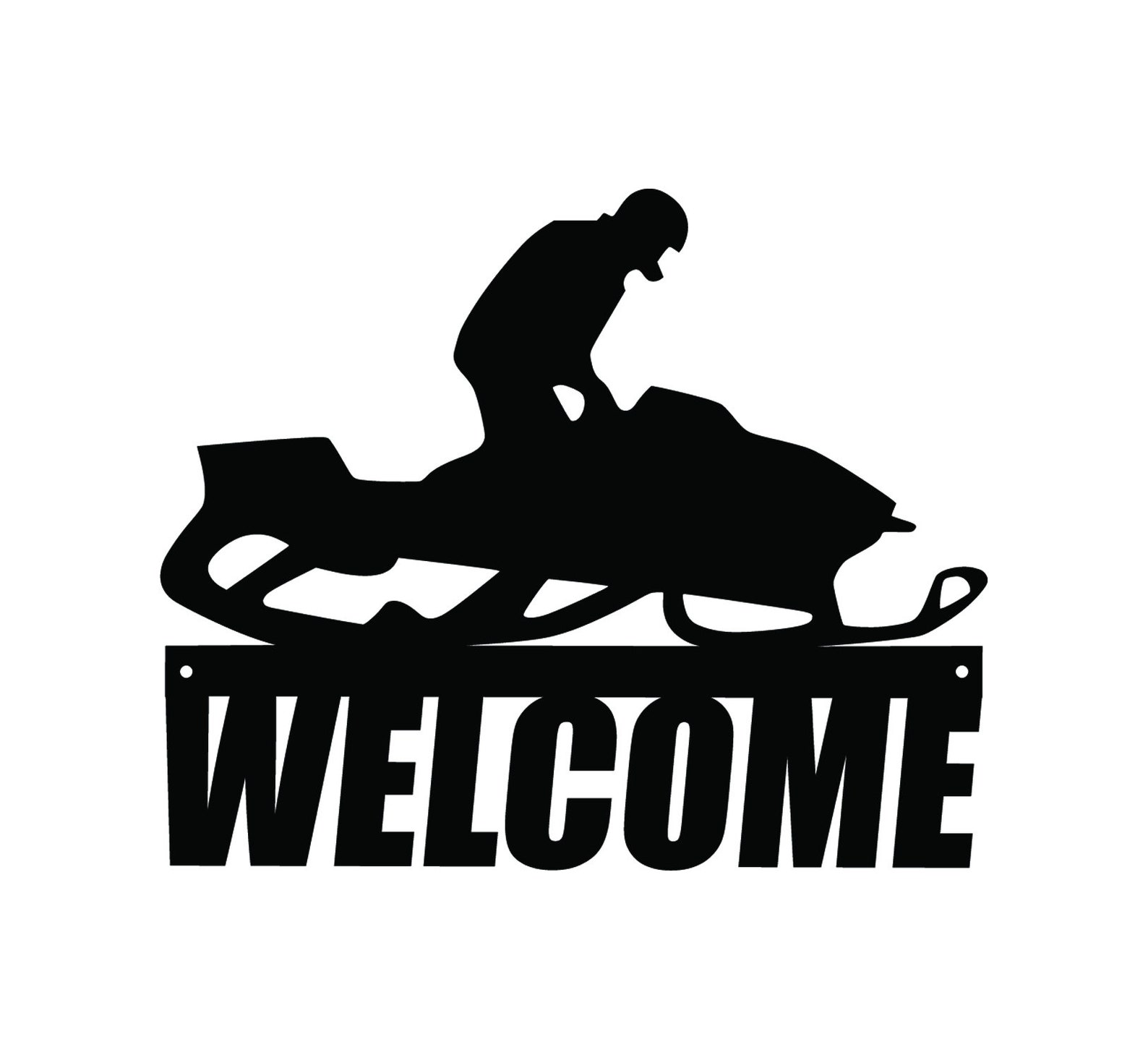 Welcome Snowmobile Sign - Etsy