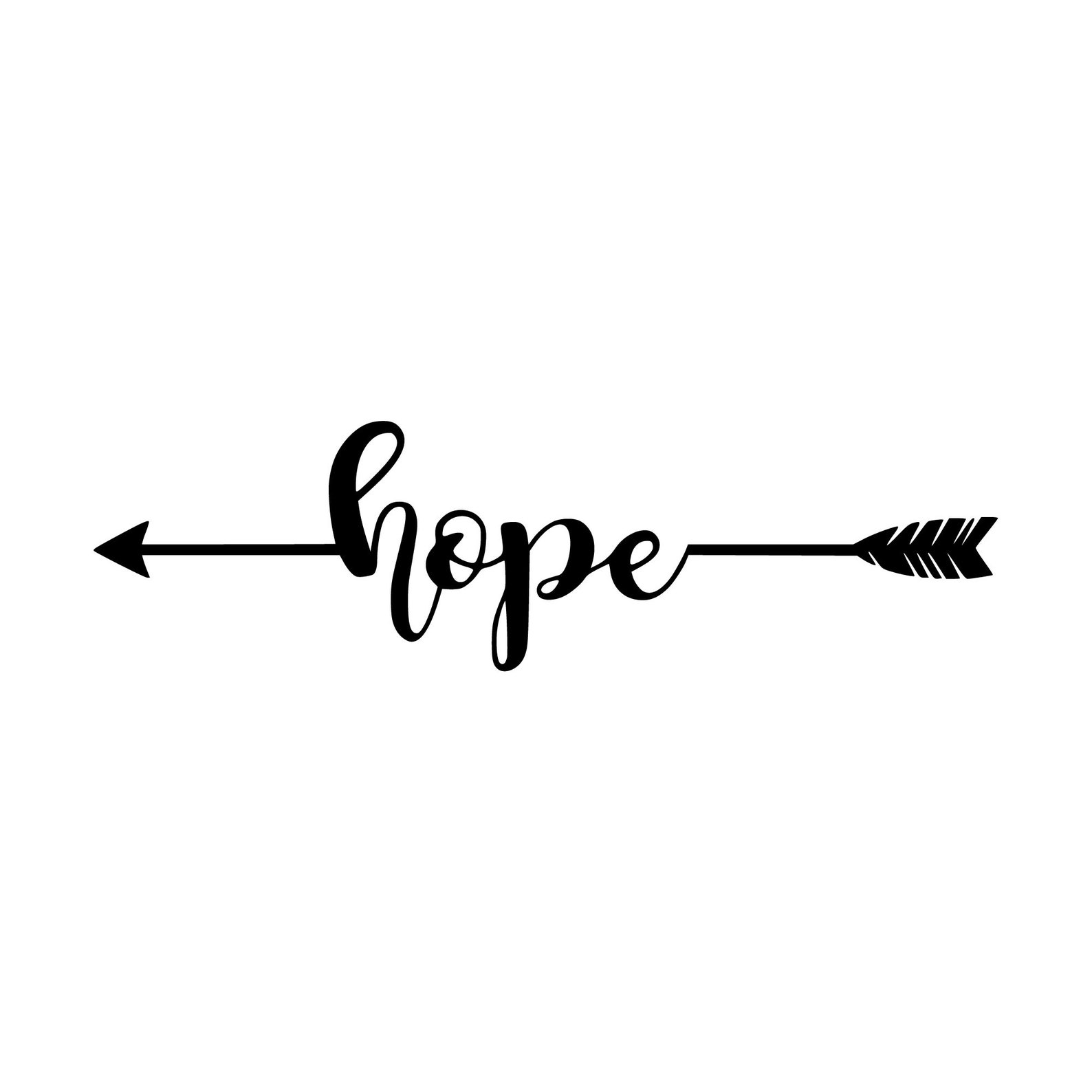 Hope Arrow Metal Sign - Etsy