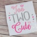 Too cute birthdayToo Two Cute birthday outfit two cute | Etsy