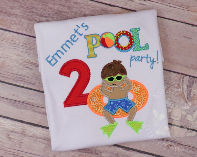 Personalized Pool Party Shirt, Pool Party T-shirt, Pool Party Apparel ...
