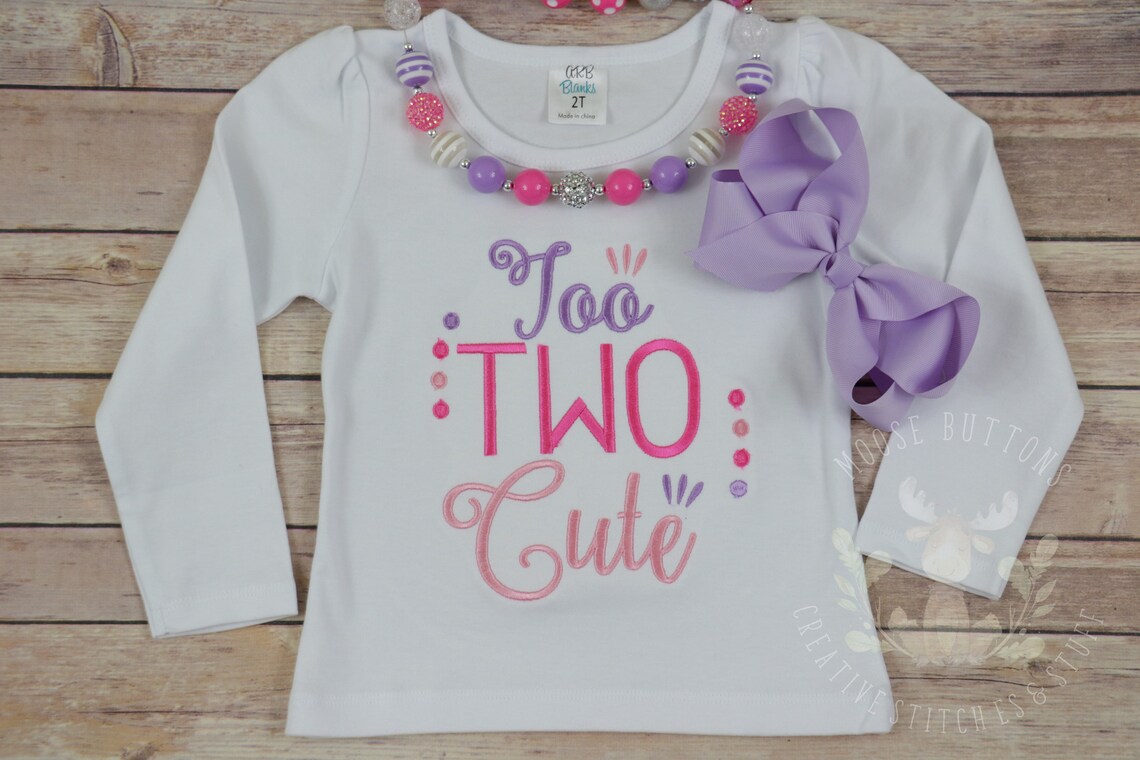 Too Two Cute Birthday Outfit Too Cute Birthday Tutu - Etsy