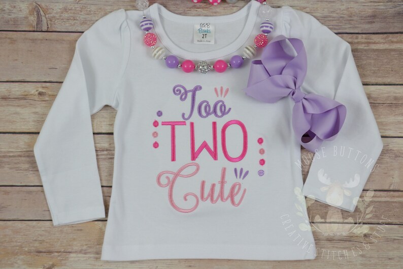 Too Two Cute Birthday Outfit Too Cute Birthday Tutu - Etsy