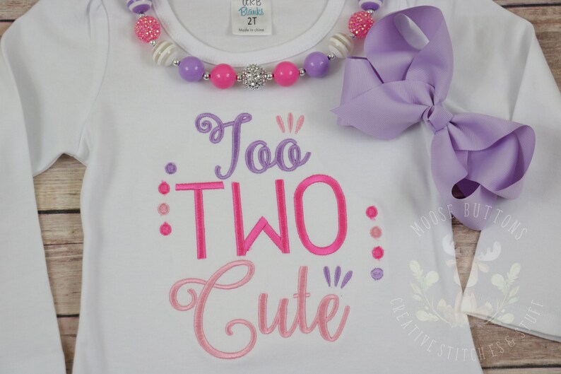 Too Two Cute Birthday Outfit Too Cute Birthday Tutu - Etsy