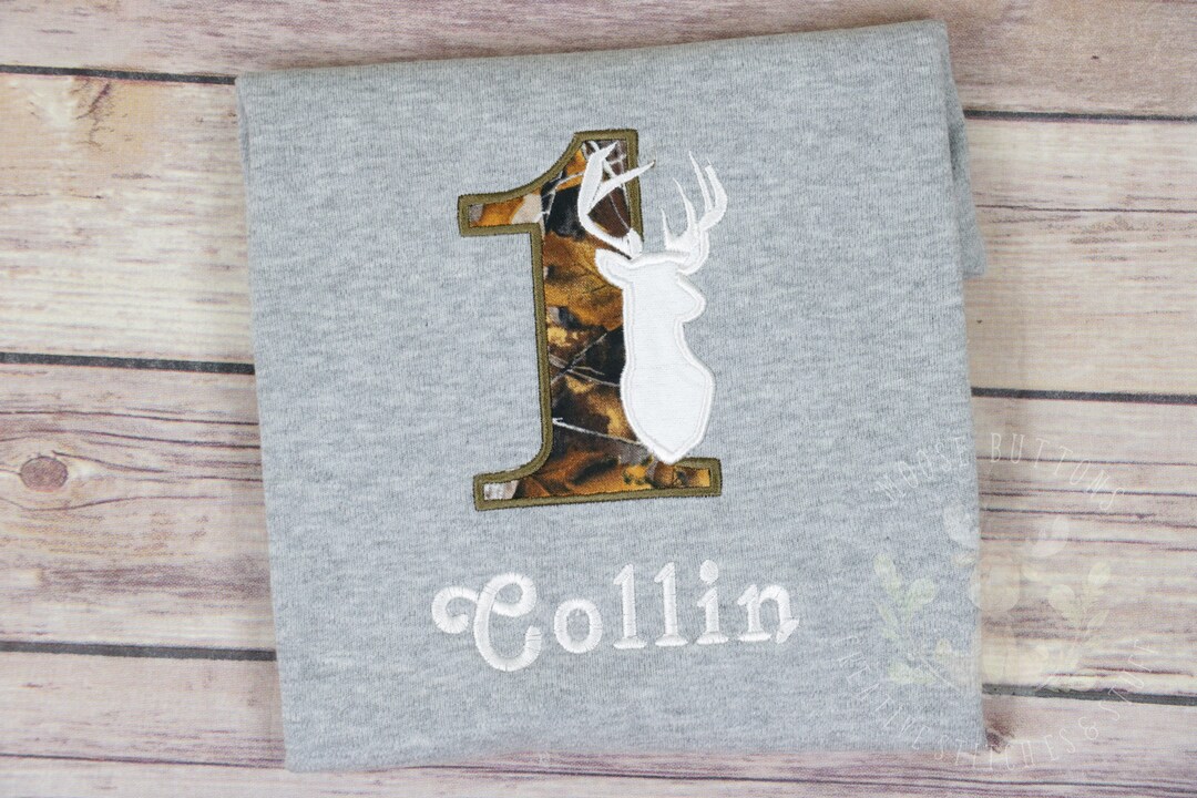 Boys First Birthday Outfit, Camo Birthday Shirt, 1st Birthday Outfit ...