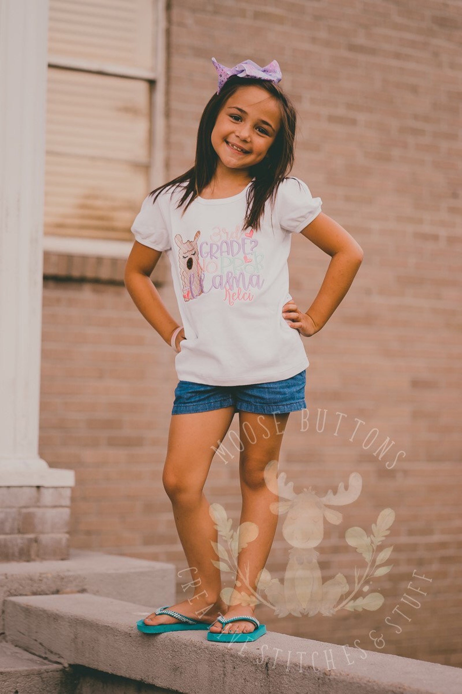 Girls Back to School Shirt, Llama School Shirt, 3rd Grade, School Shirt ...