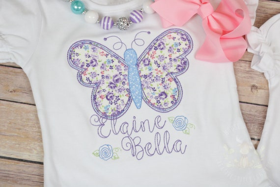 Girls Butterfly Shirt Sister Shirt Butterfly Outfit Summer | Etsy