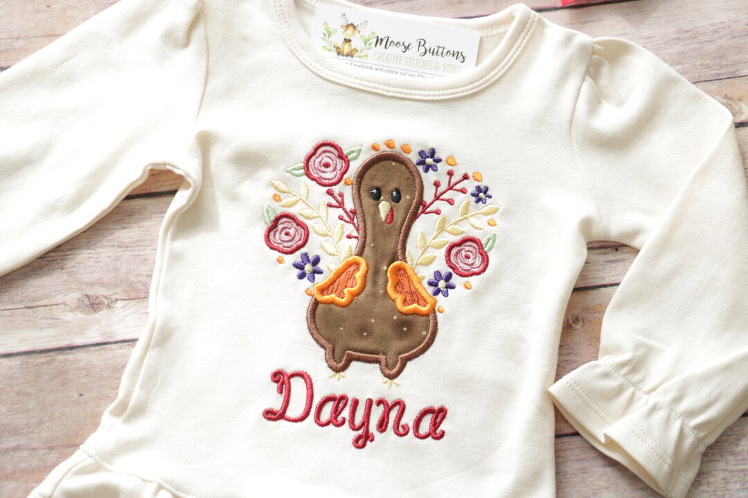 Girls Thanksgiving Shirt, 1st Thanksgiving Outfit , Turkey Shirt, Girls ...