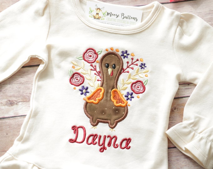 Girls Thanksgiving Shirt, 1st Thanksgiving Outfit , Turkey Shirt, Girls ...