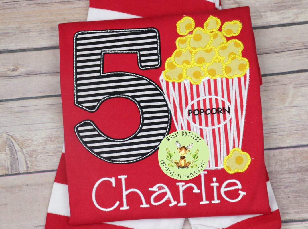 Movie Night Pajamas, Popcorn Pjs, Movie Birthday Night Pjs, Popcorn and ...