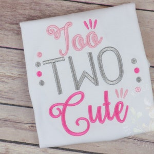 Too Cute Birthday,too Two Cute Birthday Outfit, Two Cute Shirt, Tutu ...