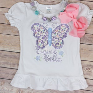 Girls Butterfly Shirt, Sister Shirt, Butterfly Outfit, Summer Shirt ...