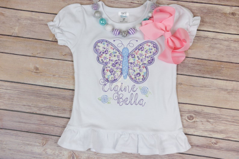 Girls Butterfly Shirt, Sister Shirt, Butterfly Outfit, Summer Shirt ...
