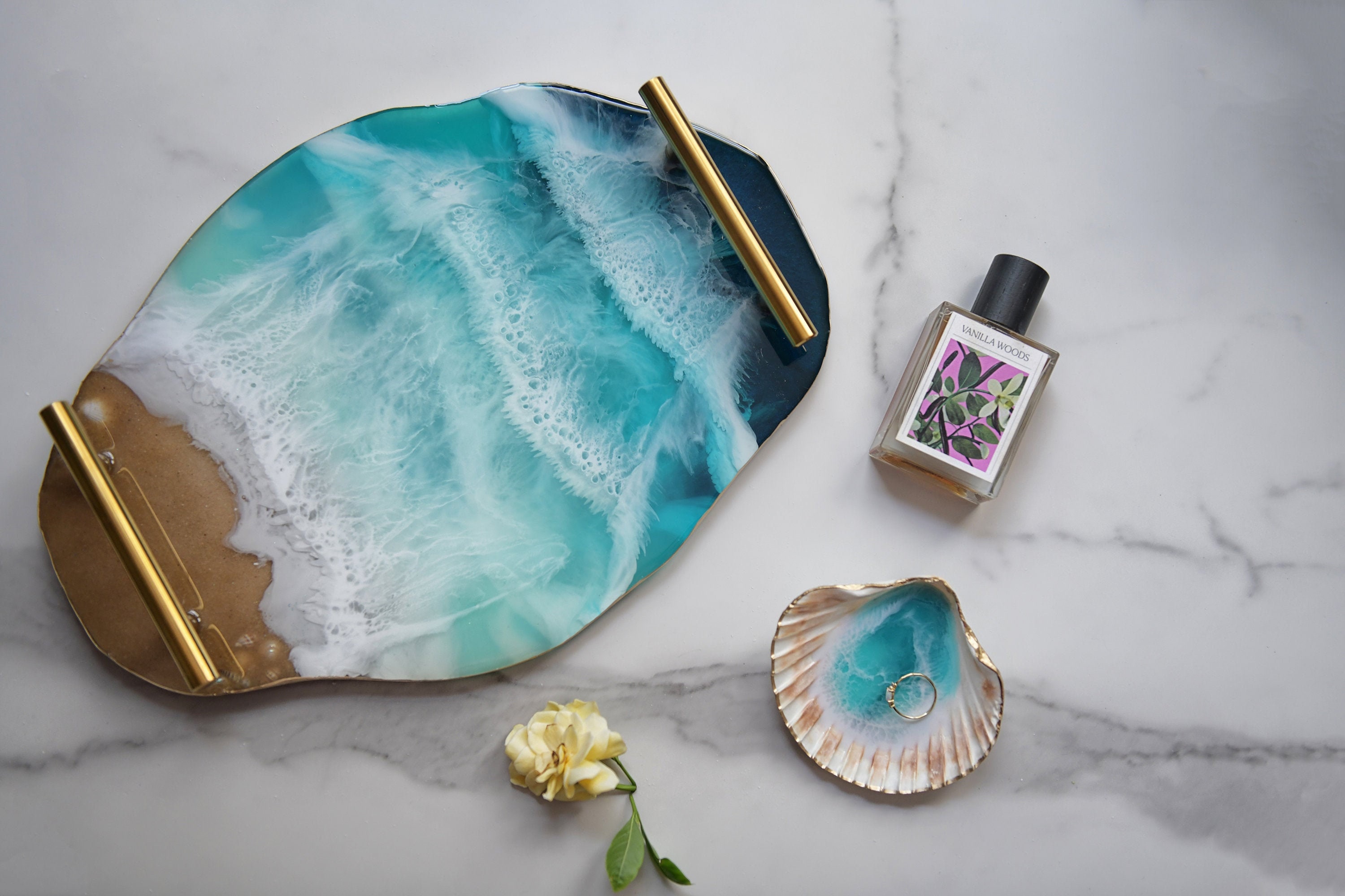 Ocean Themed Resin Tray - Etsy Australia