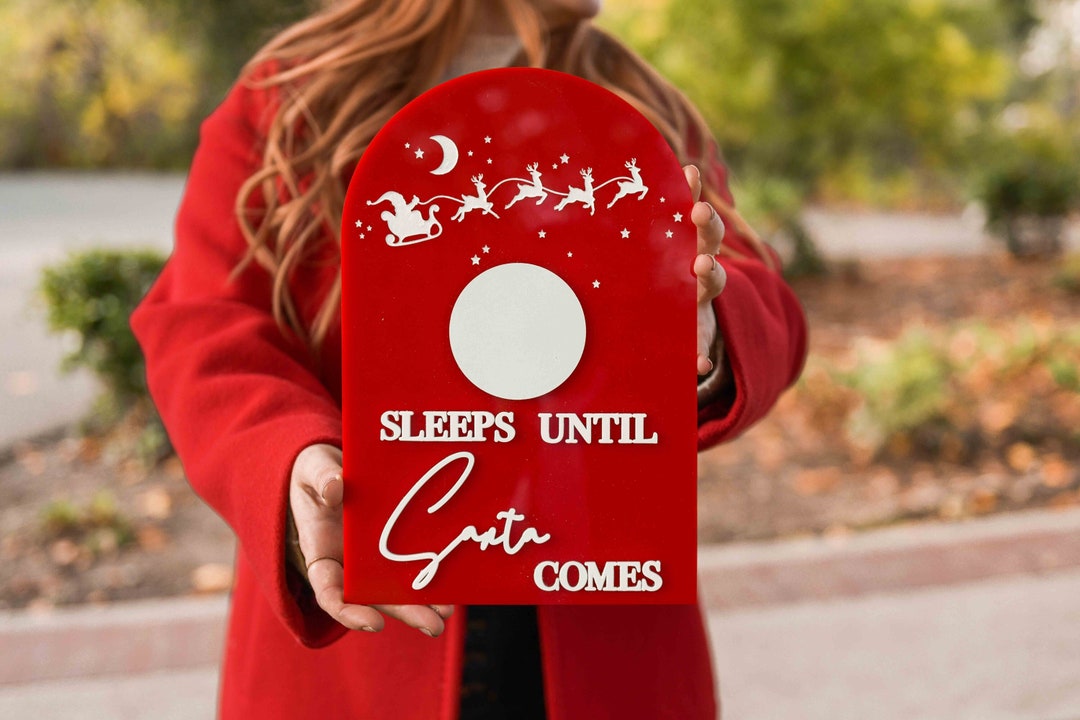Kids Santa Countdown Signs - Etsy