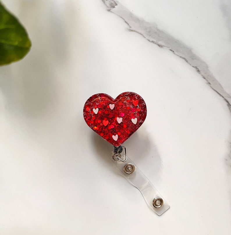 Valentines Day Heart Shaped Badge Reels - Etsy