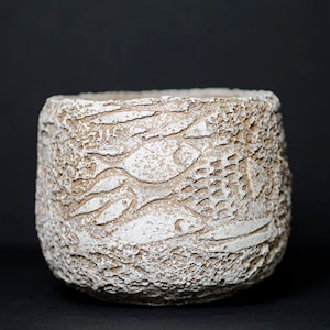 Fossil Planter - Rustic Ceramic | Plant Pot, Succulent Air Plant Cactus ...