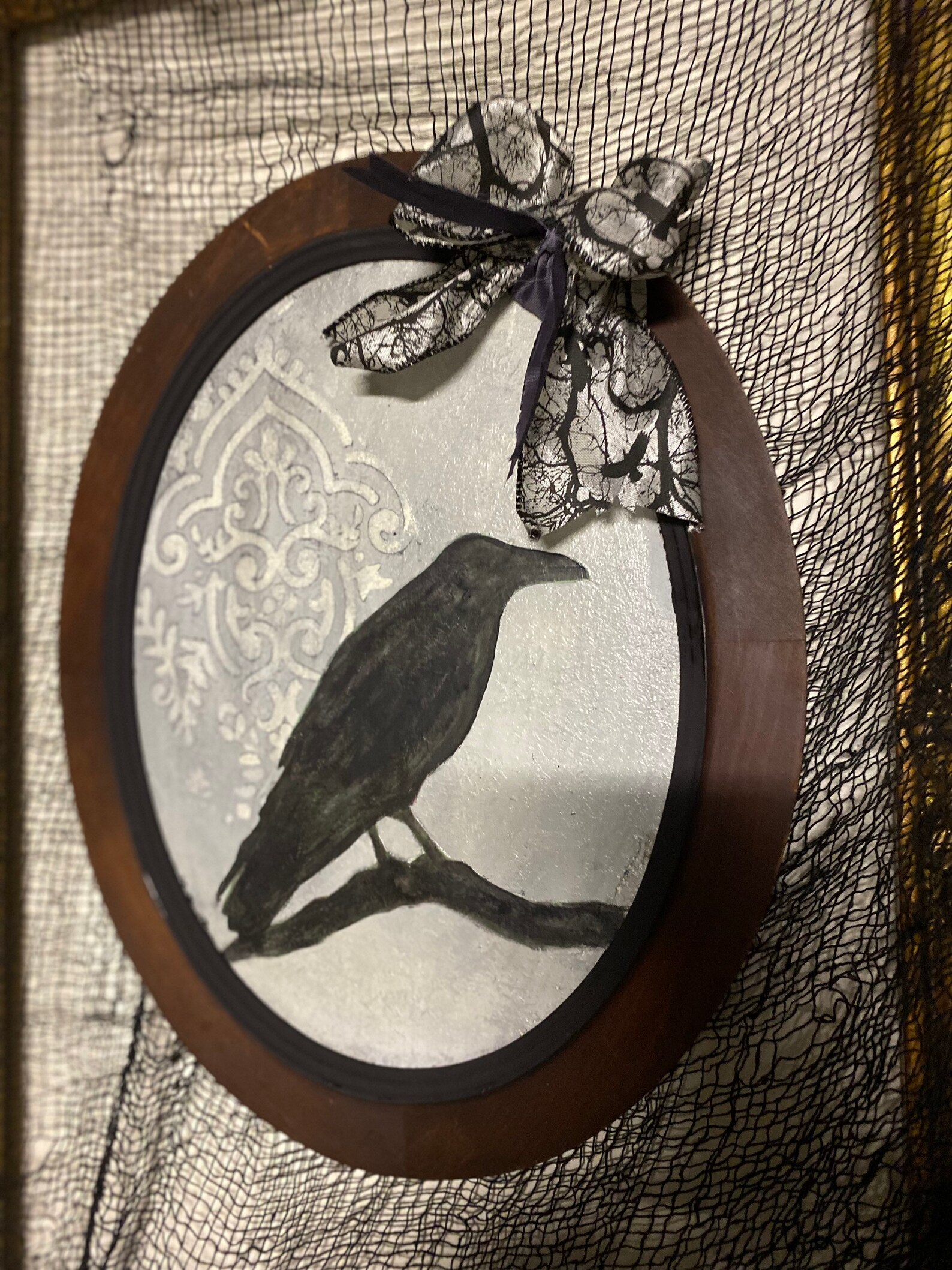 Raven Picture in Vintage Frame - Etsy