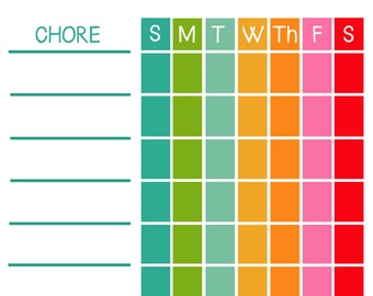 Summer Jobs Chore Chart for Kids - Etsy