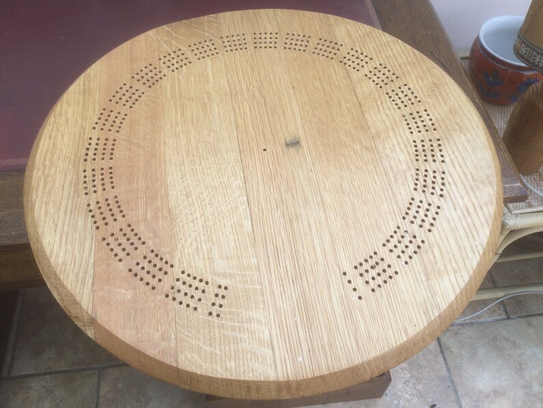 Whisky Barrel End Cribbage Boards - Etsy