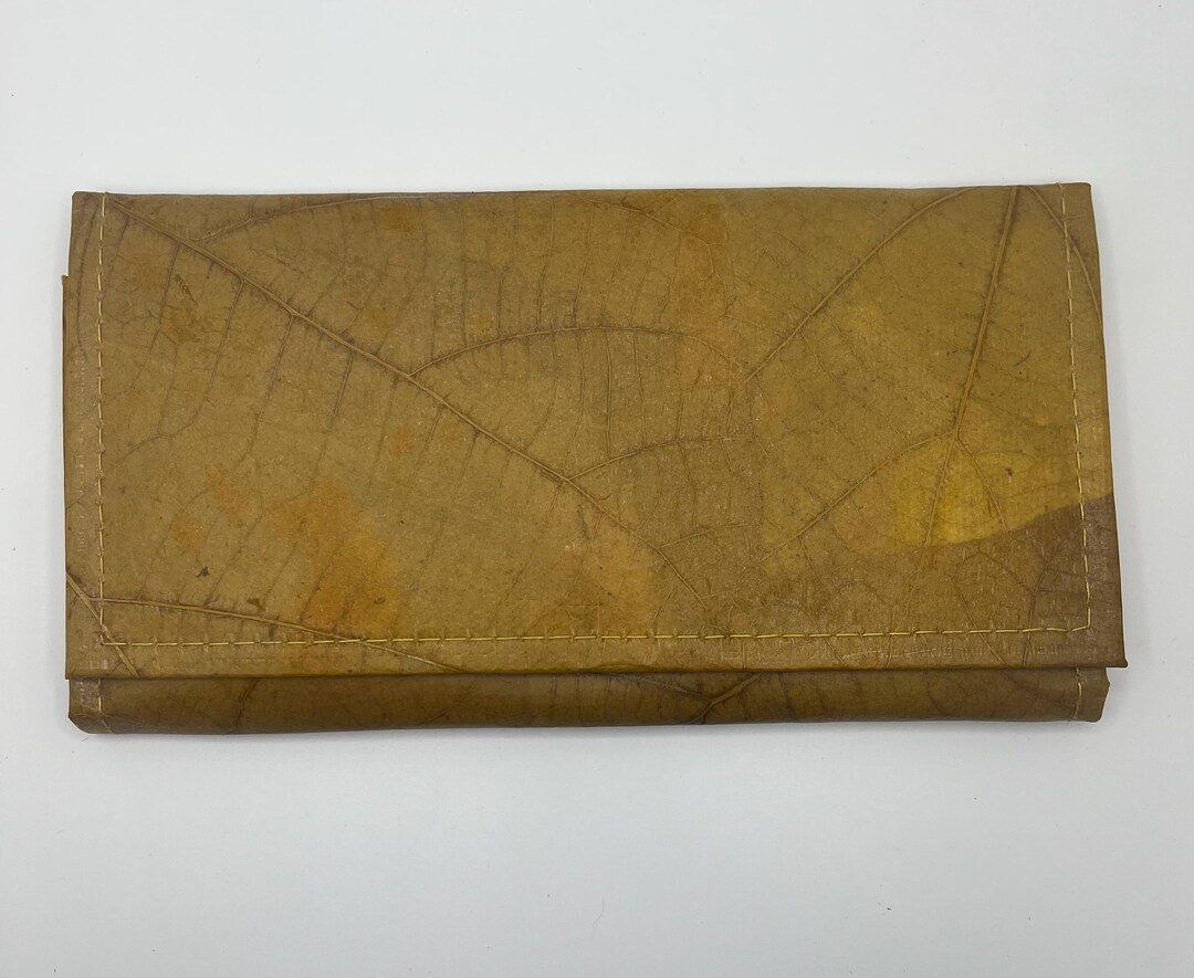 Leaf Leather Wallet | Vegan Wallet | Slim Card Holder | Eco Friendly ...