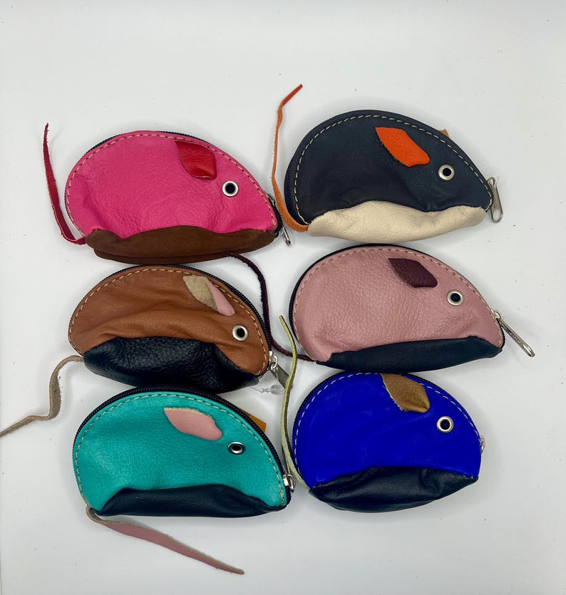 Fair Trade Leather Mouse Coin Purse: Handmade in Ecuador - Etsy