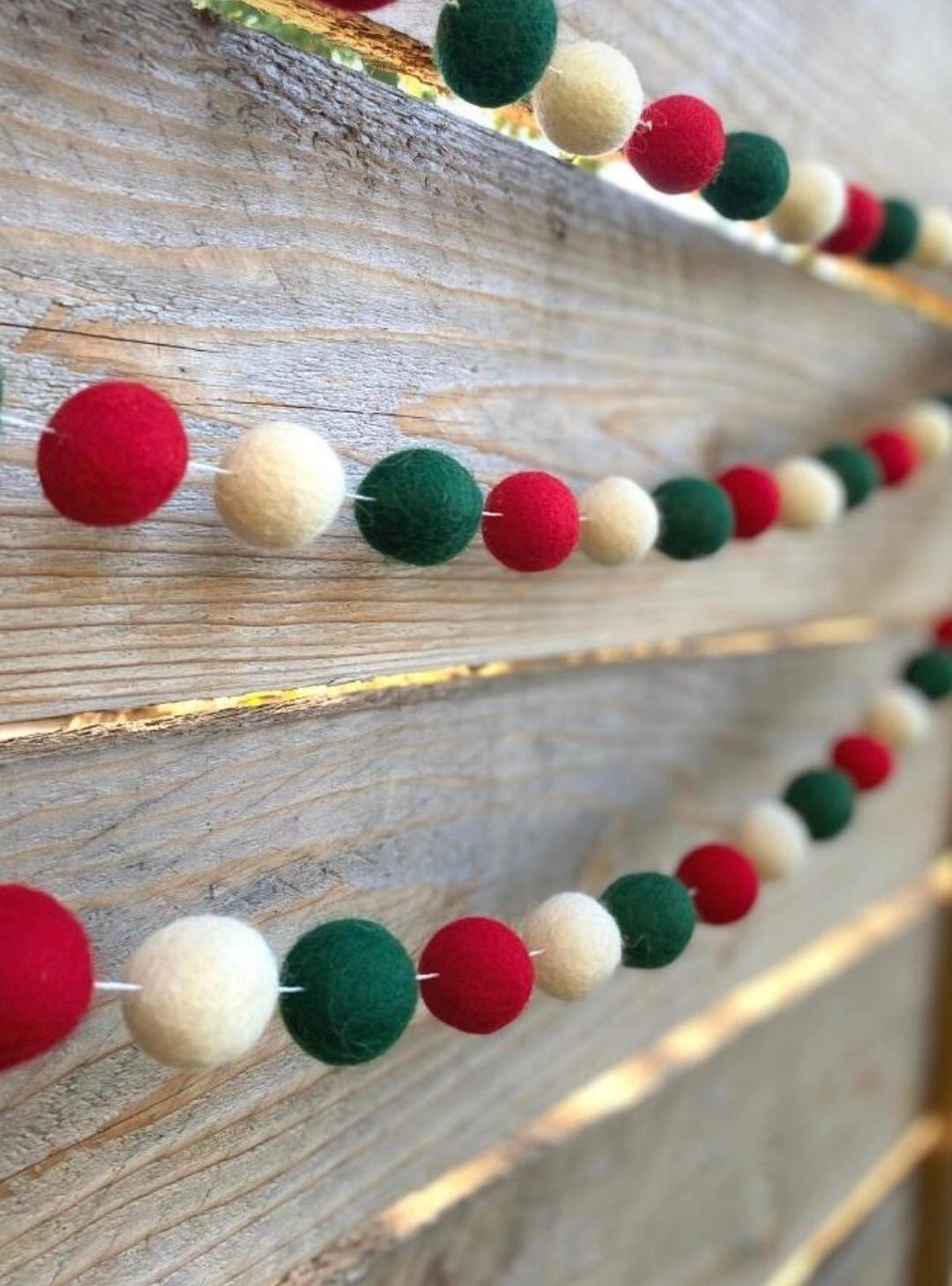 Felted Wool Garland | Fair Trade | Natural | 10 Feet | Decoration ...