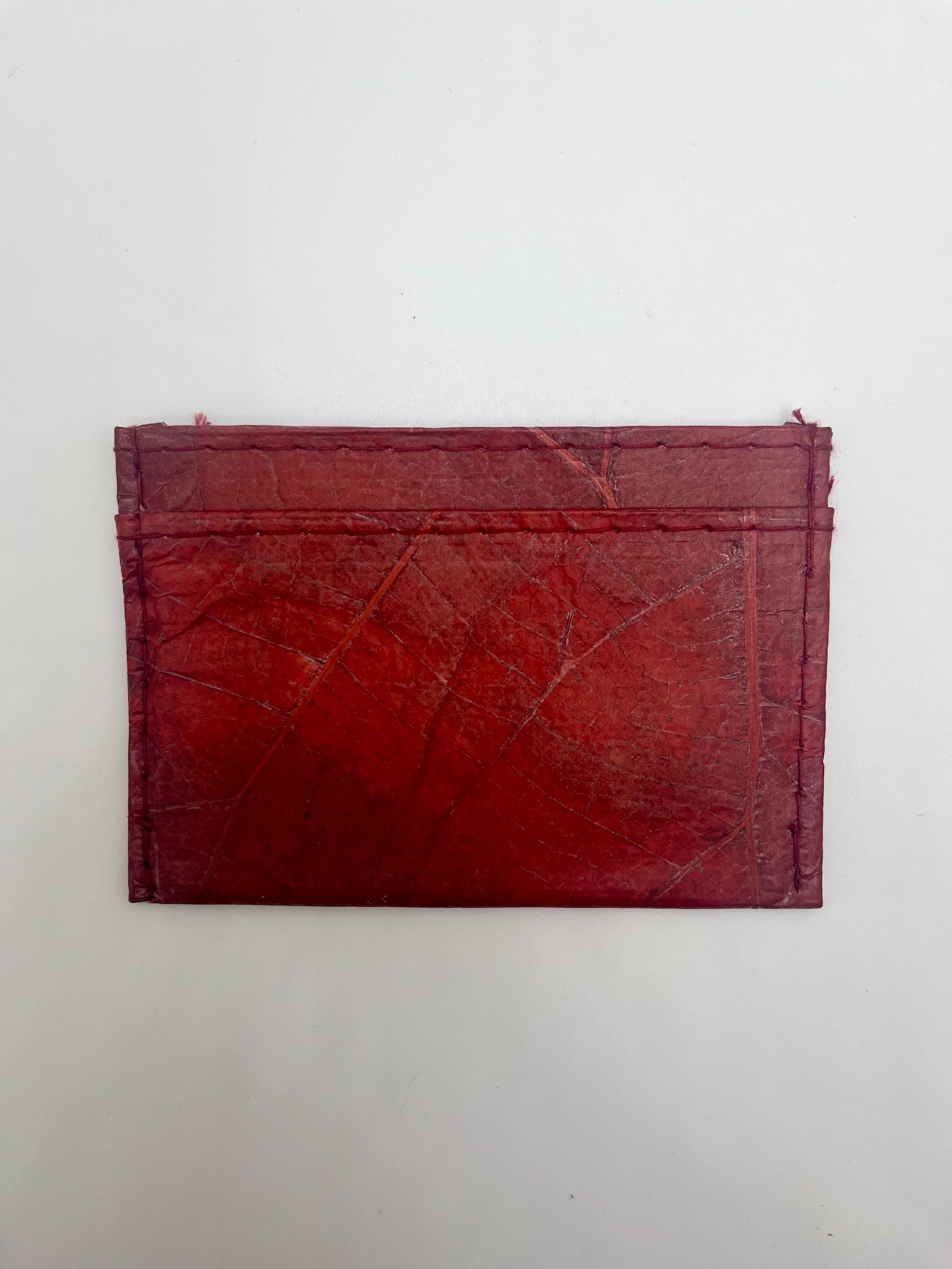 Leaf Leather Slim Wallet | Card Holder | Handmade | Animal Friendly ...