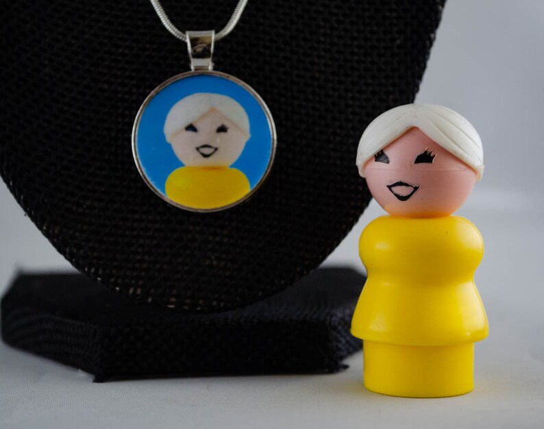 Fisher Price Little People Necklace Silver Plated for Grandma - Etsy