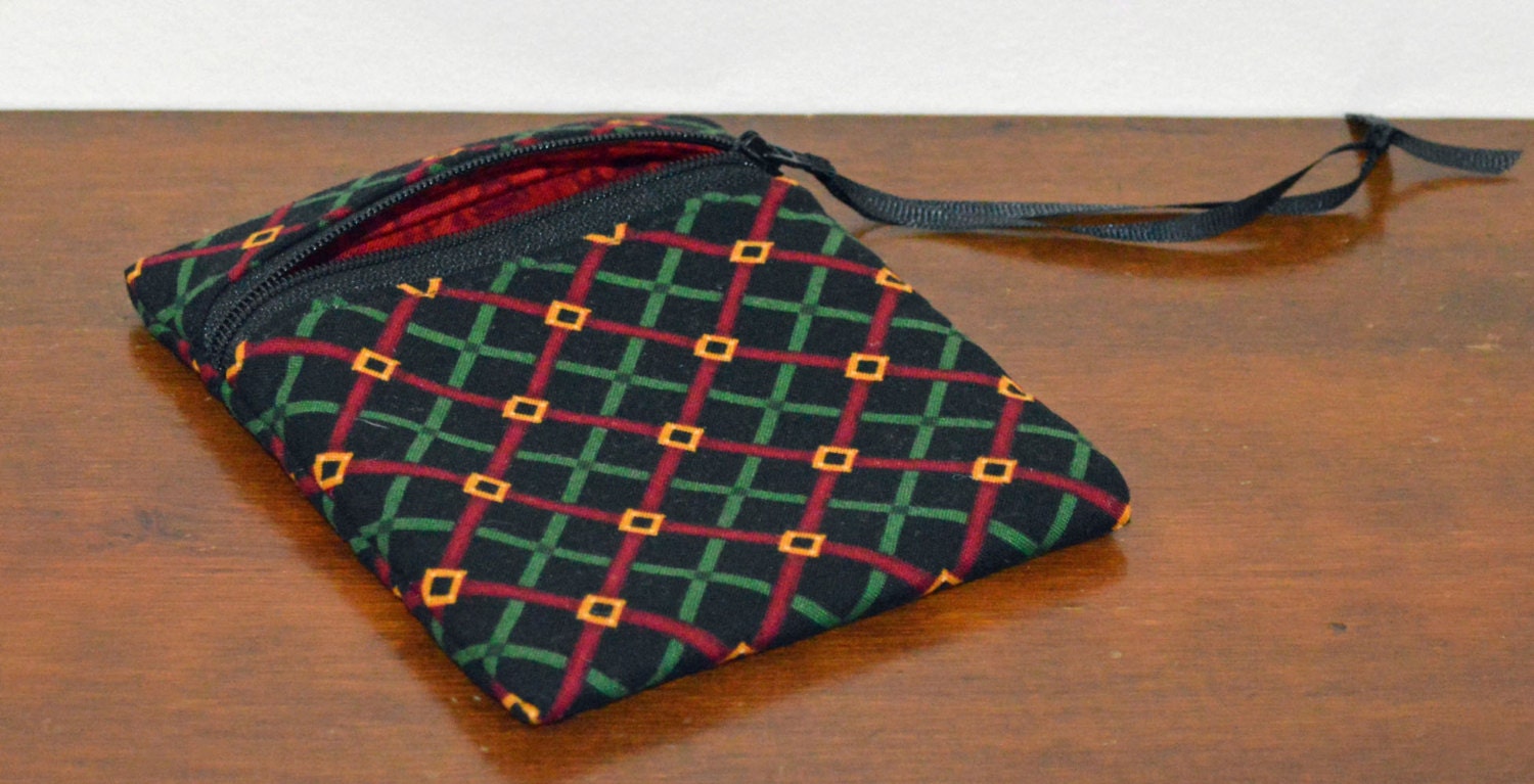 Red, Green and Gold Cinch Backpack With Phone Pouch - Etsy