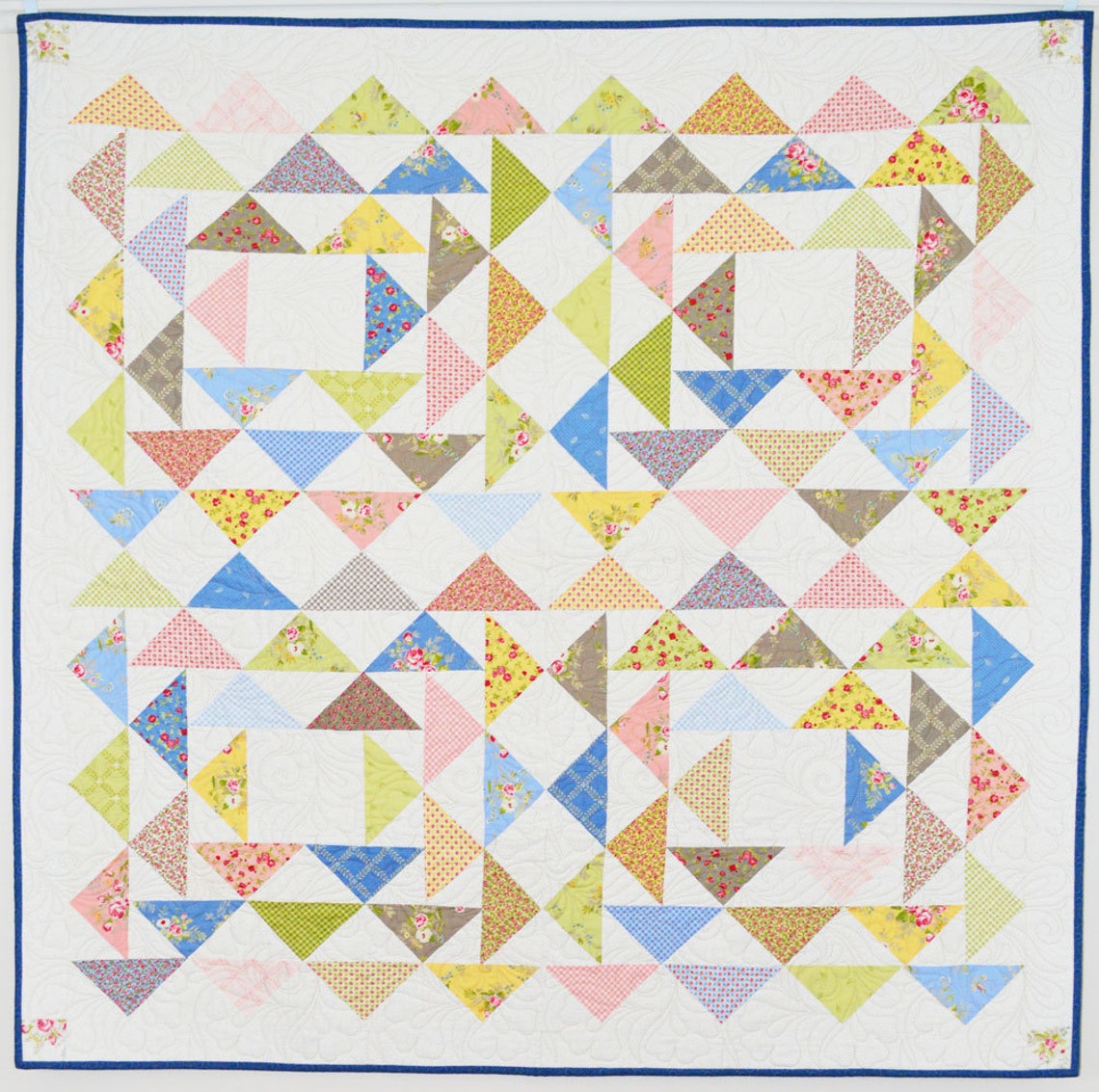 Pastel Flying Geese Triangles Wall Hanging Quilt - Etsy