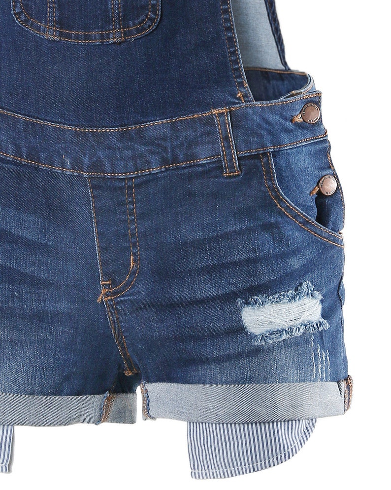 Dream Supply Womens Ripped Distressed Skinny Stretch Denim Overall - Etsy