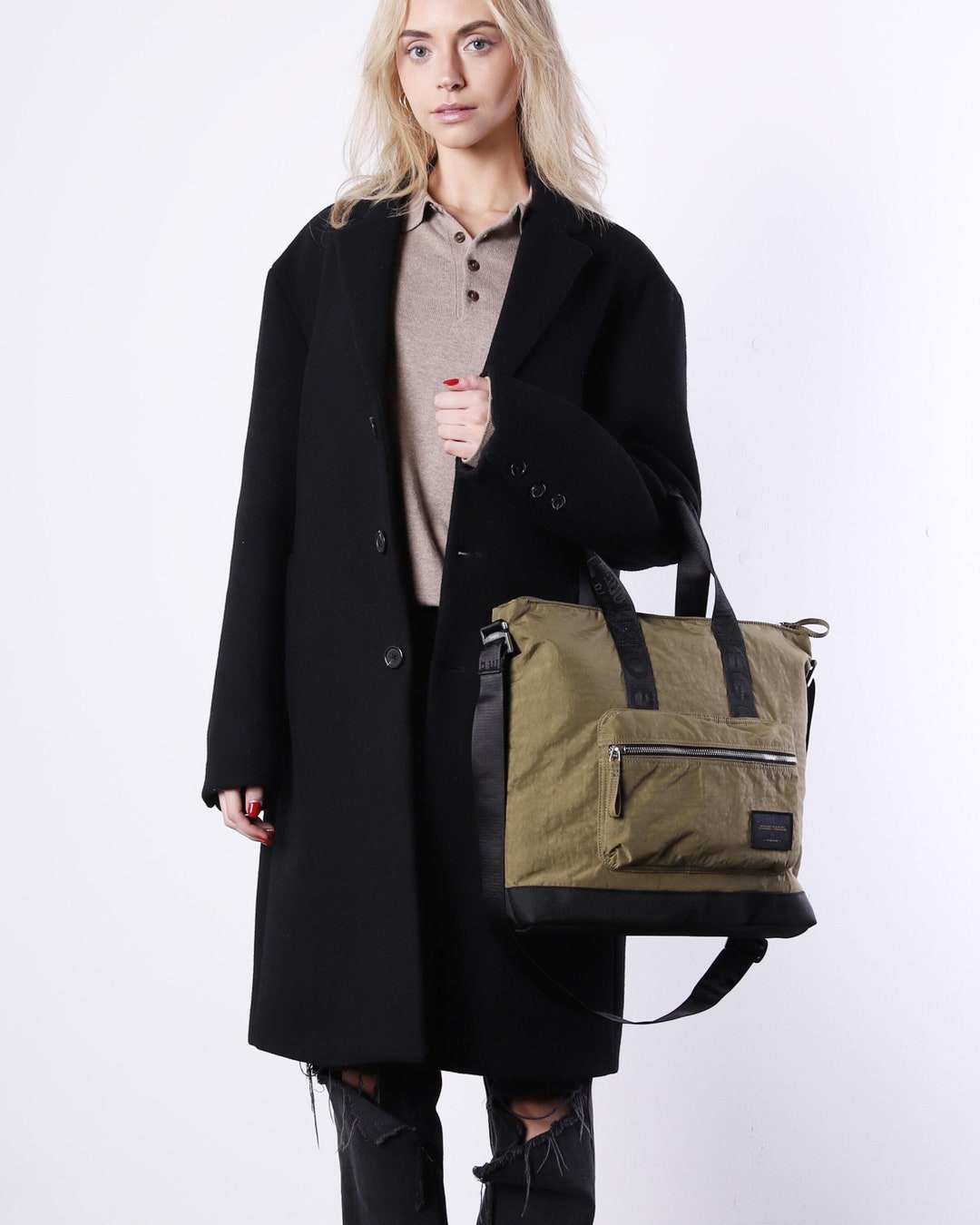 Ice Laptop Tote ZB103 Olive ZIMEGO Stylish Casual Business Laptop Tote ...