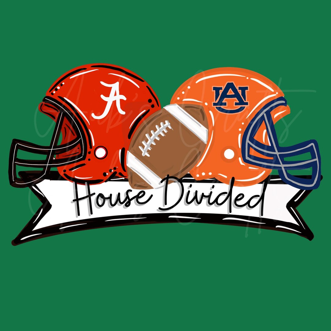 House Divided Alabama Auburn SVG PNG - Preppy Football Design (digital ...