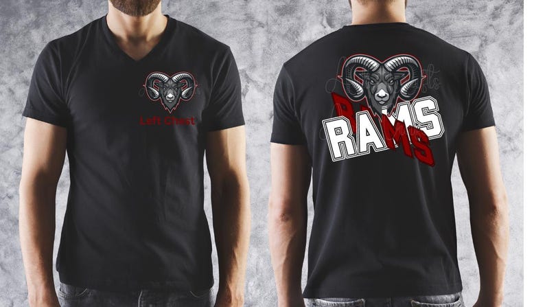 Rams Mascot PNG: Football Spirit Shirt Design (digital Download) - Etsy