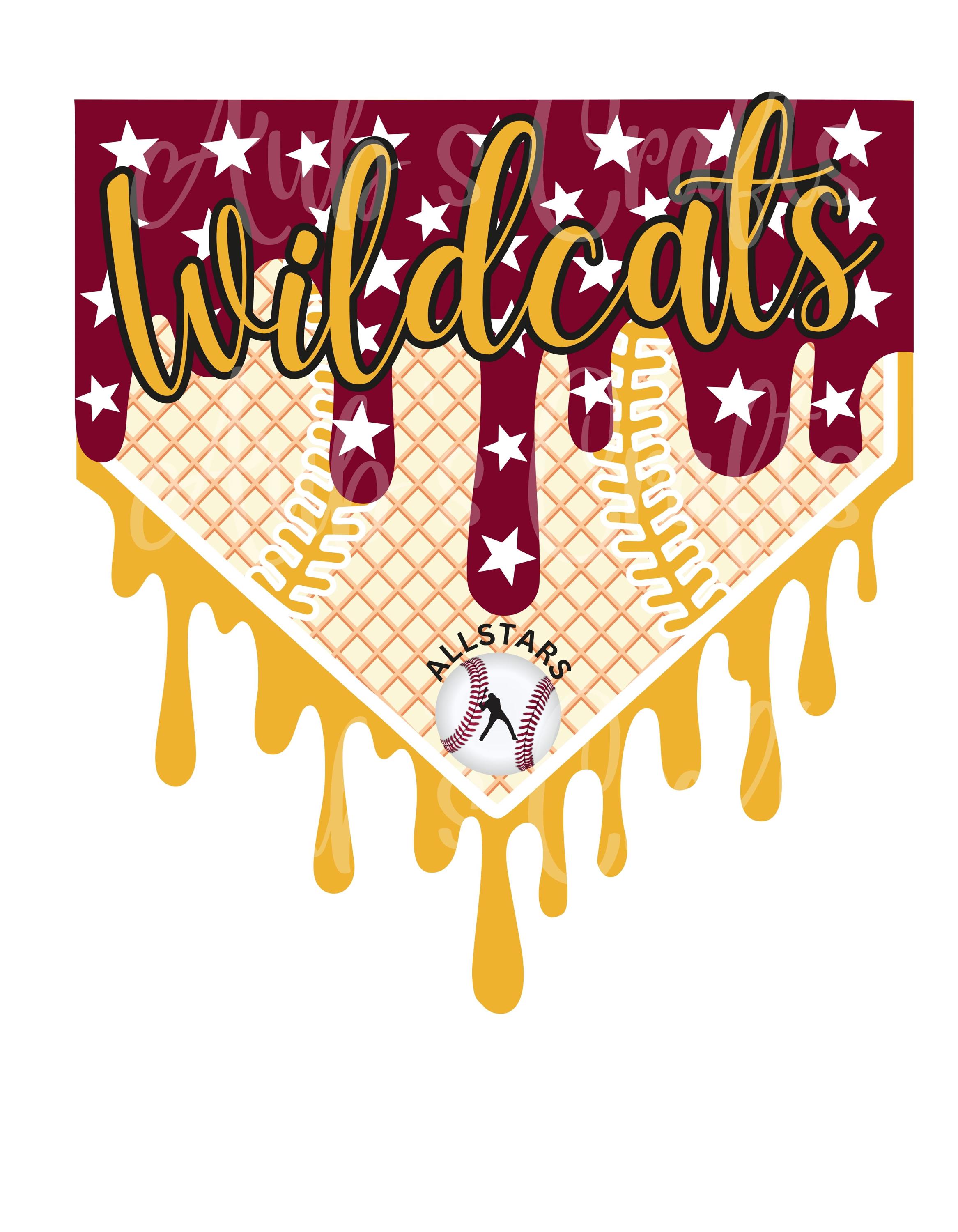 Waffle Home Plate SVG PNG: Dripping Baseball Ice Cream Design (digital ...
