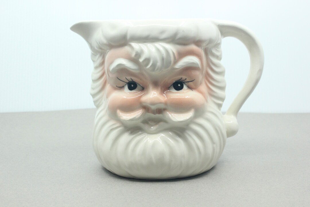 Vintage Japan Hand Painted Ceramic Santa Claus Pitcher Jug - Etsy