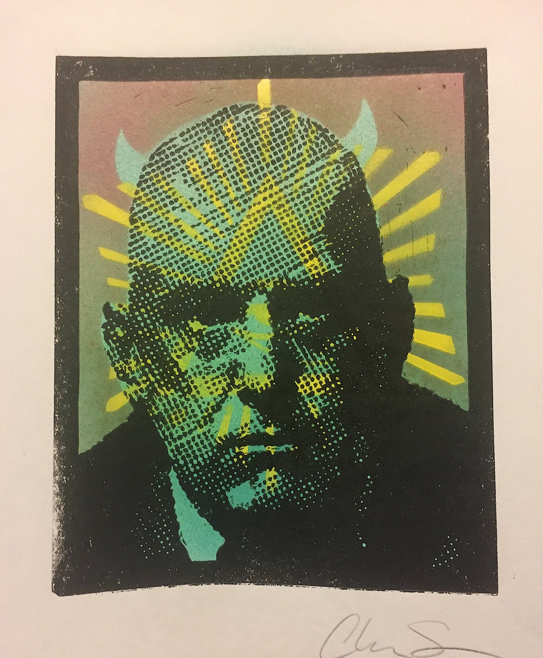 Handmade Print of Aleister Crowley Multiple Color Styles Look at the ...