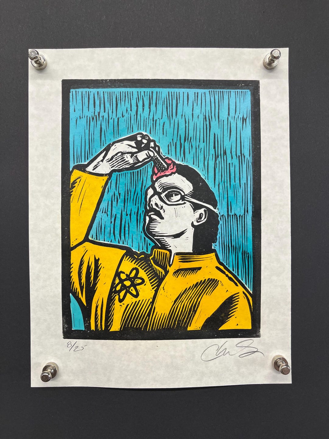Weird Al Dare to Be Stupid Signed Linoleum Block Print Devo Parody ...