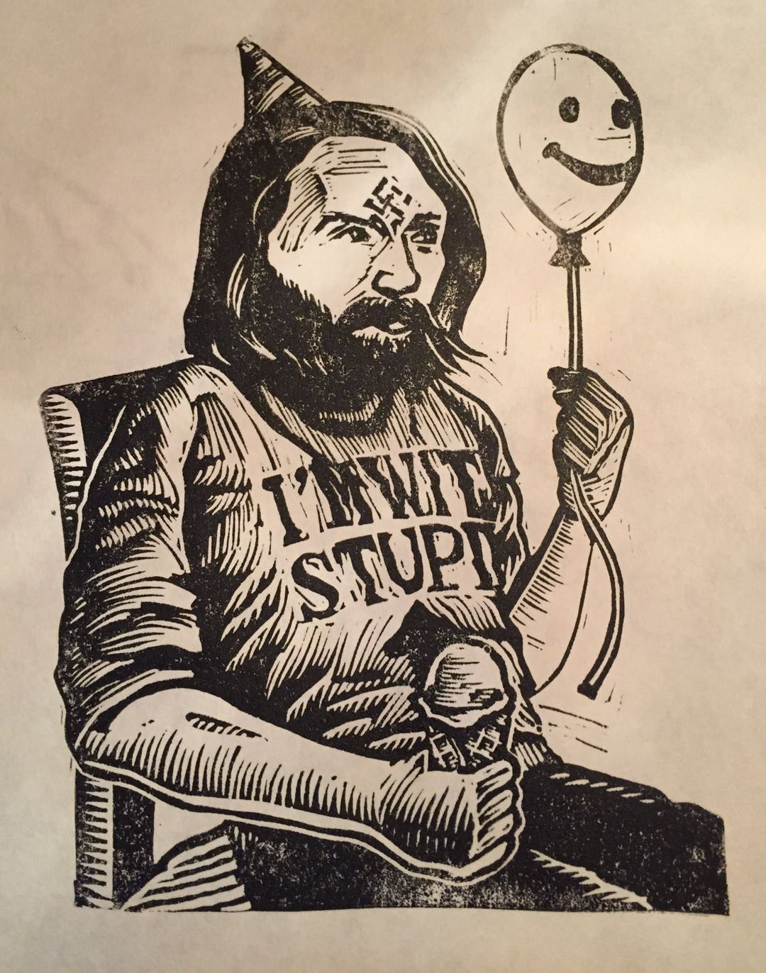 Charles Manson at a Childs Birthday Party Limited Print. Signed by the ...